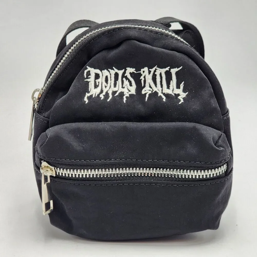 Dolls Kill | Bags | Dolls Kill Embroidered Logo Micro Mini Backpack New ...
